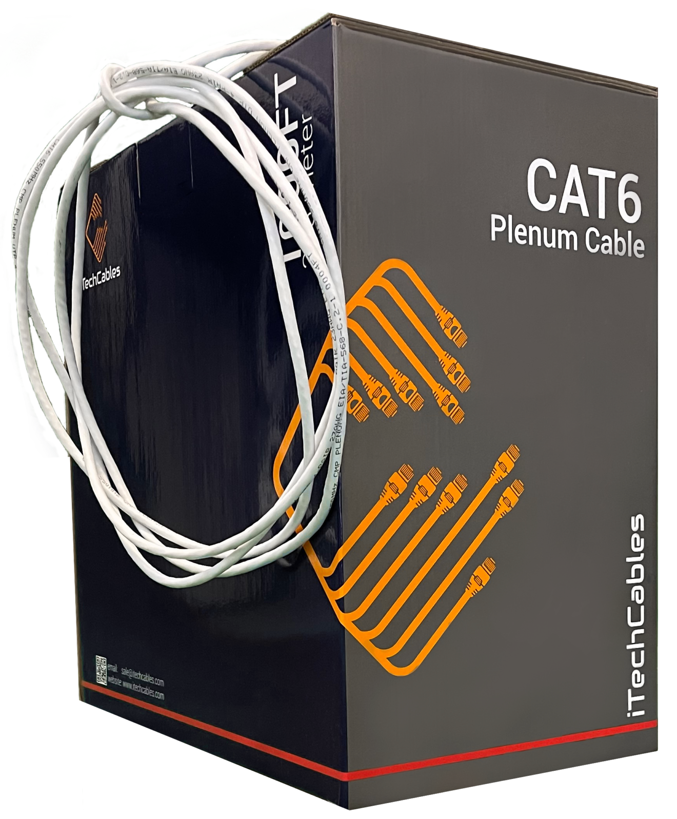 Cat6 Plenum White Cable with Solid Conductors | Buy Online Now!